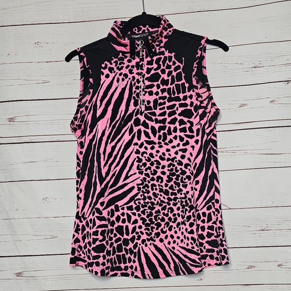 Dkny | Tops | Dkny Golf Pink Animal Print Top | Poshmark
